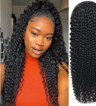 Cola de cabello virgen natural (16 pulgadas) con Cordón textura 3b- 3C ...