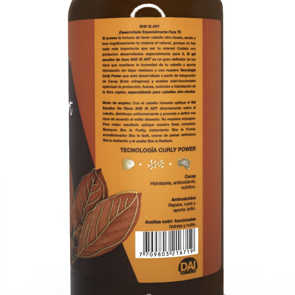 Gel Escultor de Rizos She Is Art 500 ml - Dulce afro